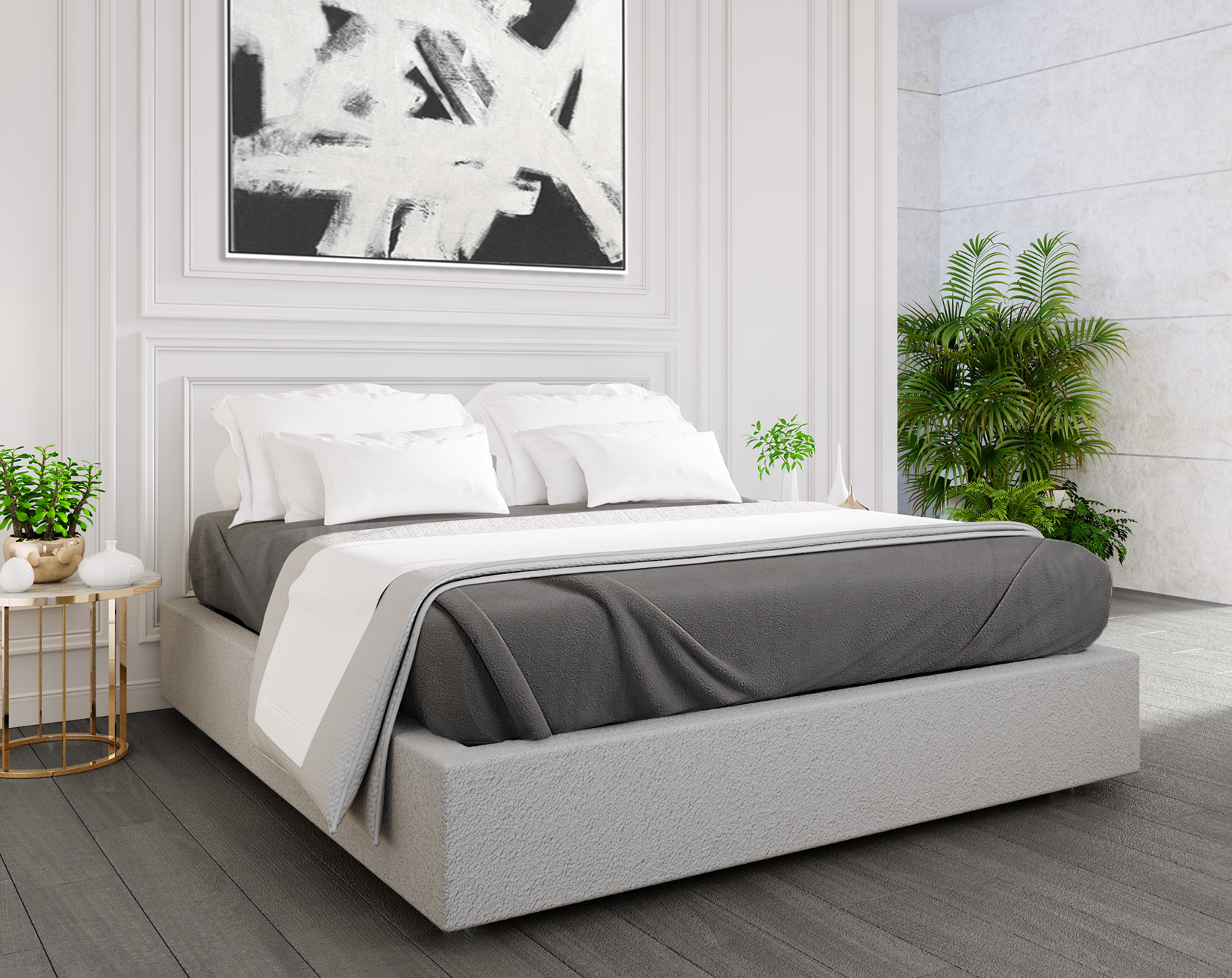 OXFORD POLAR FLEECE BLANKET (CHARCOAL GREY) – ADVANTEX INC.